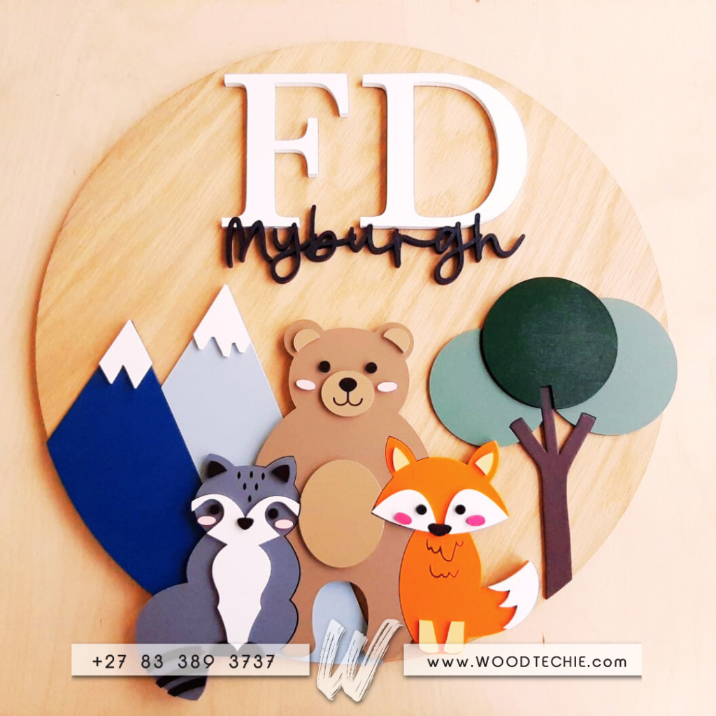 Name Board - Woodlands Premium Boys - Woodtechie