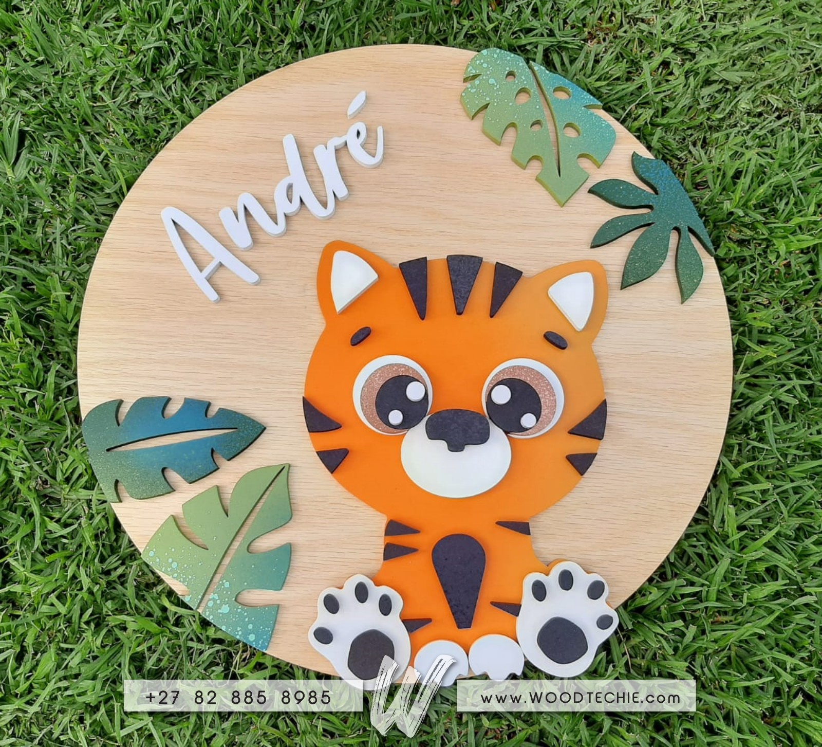 Tiger Name Board - Woodtechie