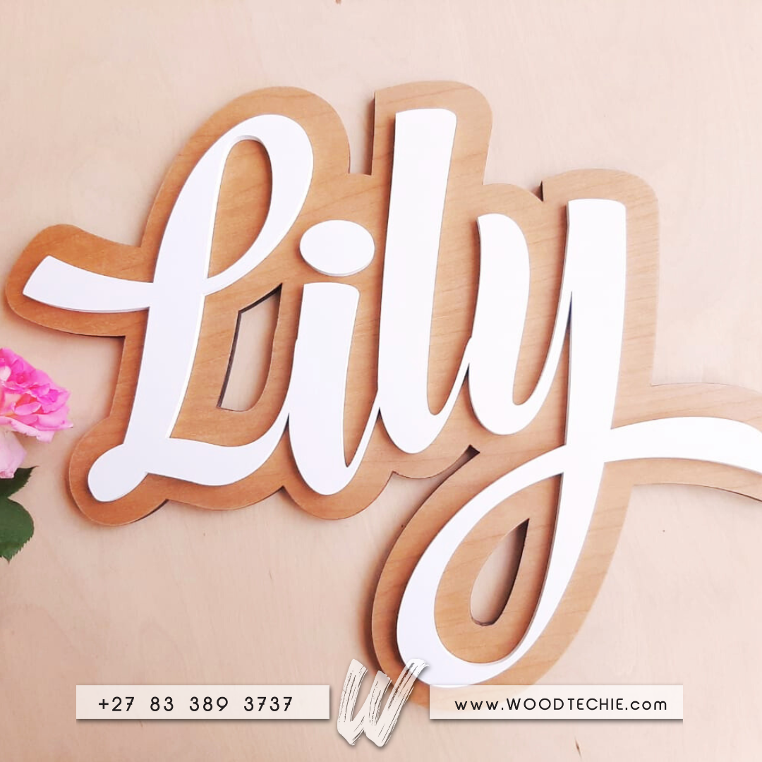 Layered Word Cut Out - Woodtechie