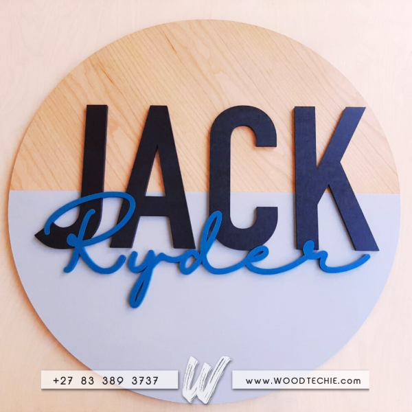 Name Board - Two-Tone - Woodtechie
