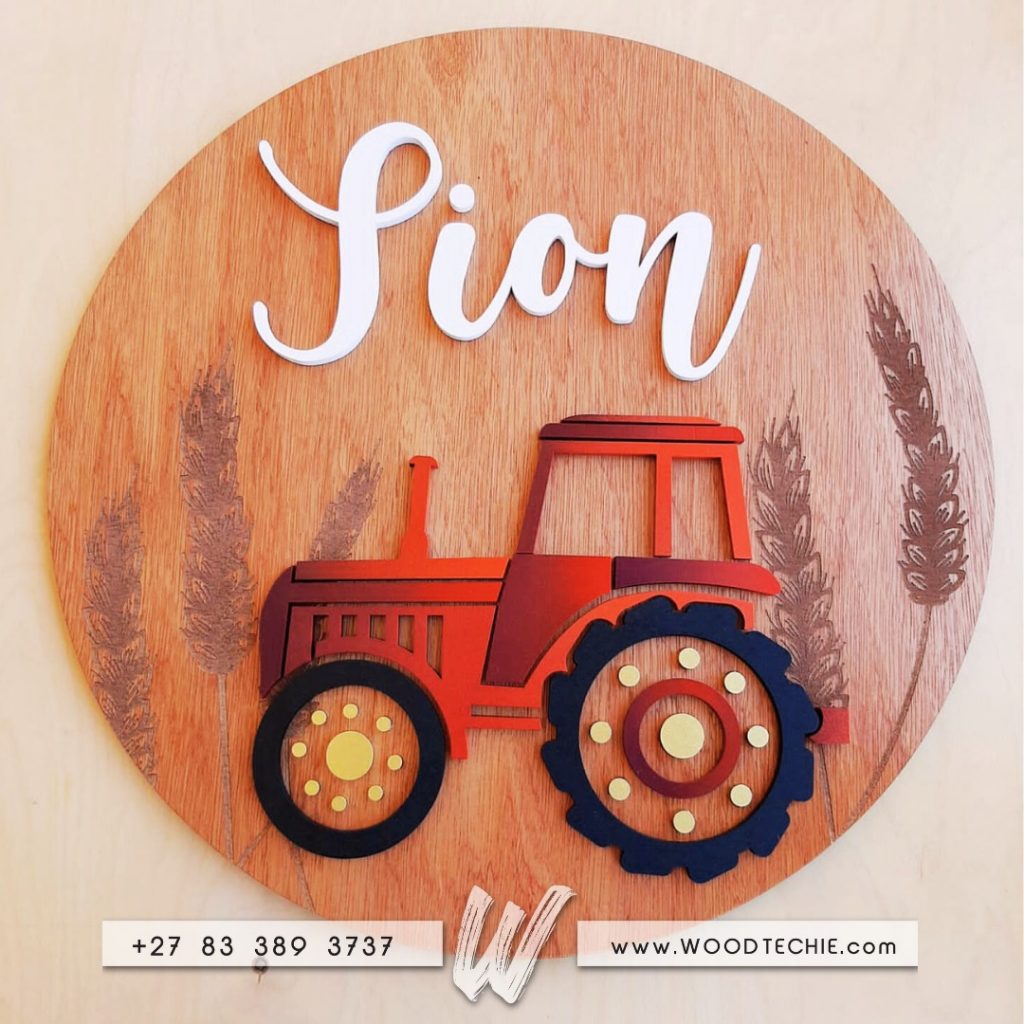 Name Board - Tractor Premium - Woodtechie