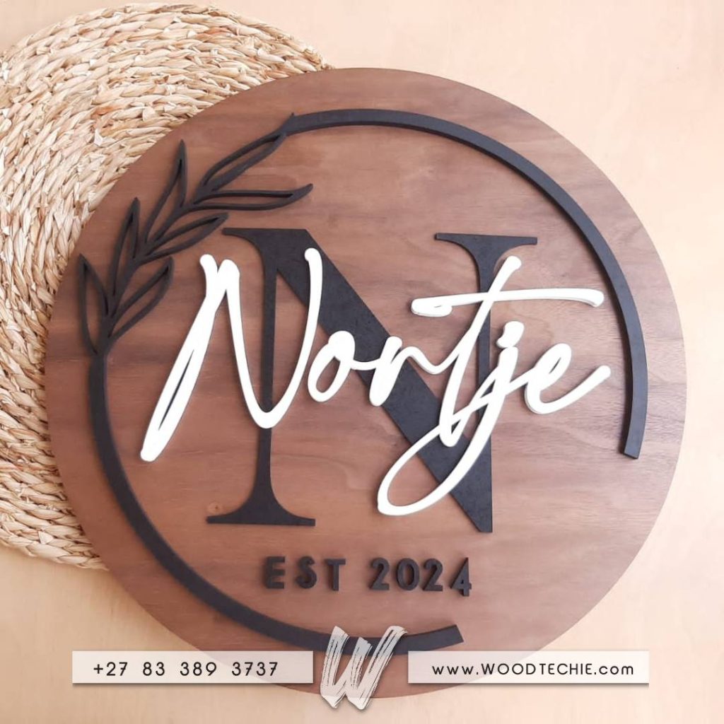 Family Name Board - Capital Letter - Woodtechie