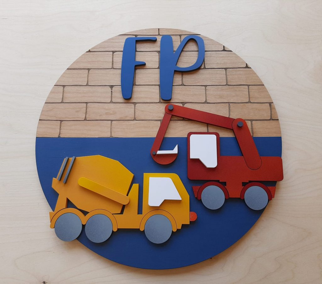 Construction Theme Name Board - Woodtechie