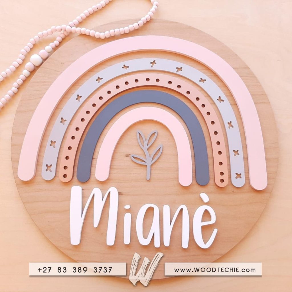 Name Board - Rainbow Love - Woodtechie