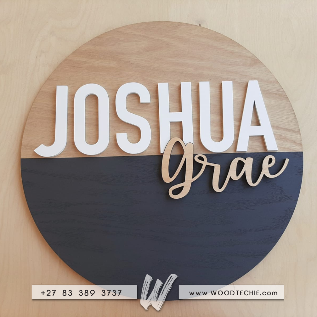 Name Board - Two-Tone - Woodtechie